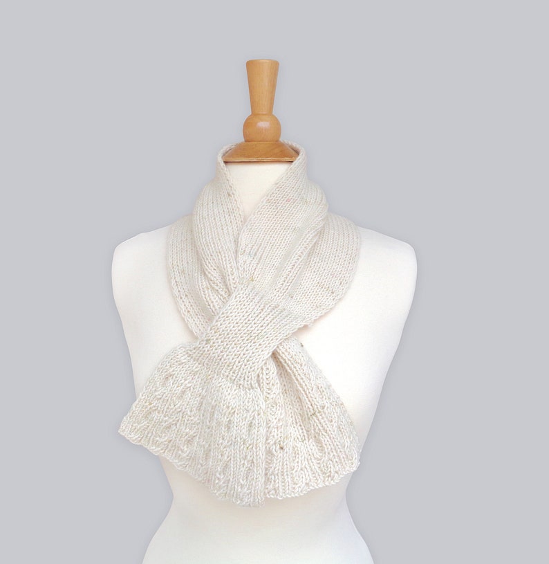 Cable & Rib Keyhole Scarf Knitting Pattern Pull Through Neck - Etsy