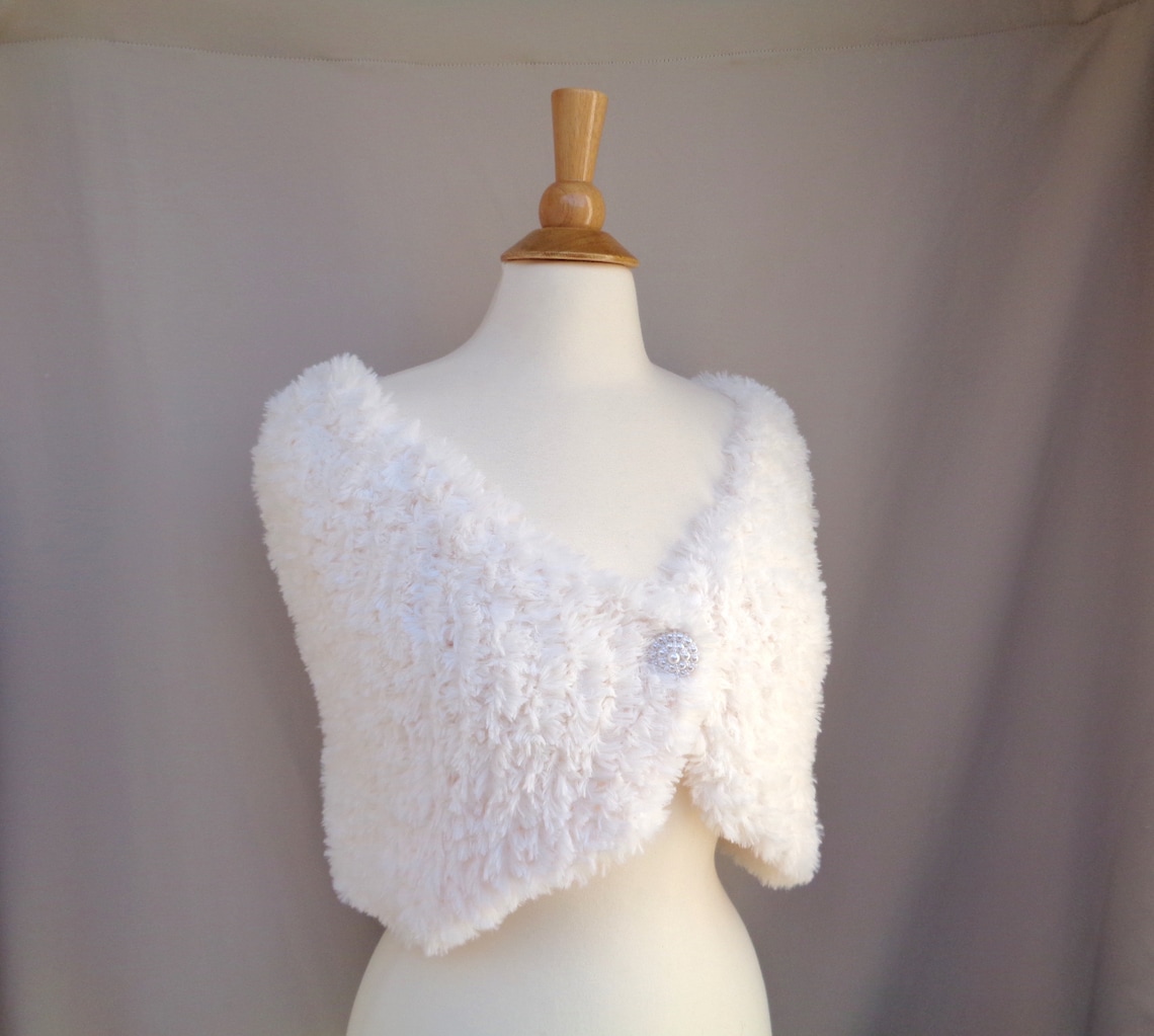 Shoulder Warmer Stole Knitting Pattern Capelet Cape Faux Fur - Etsy