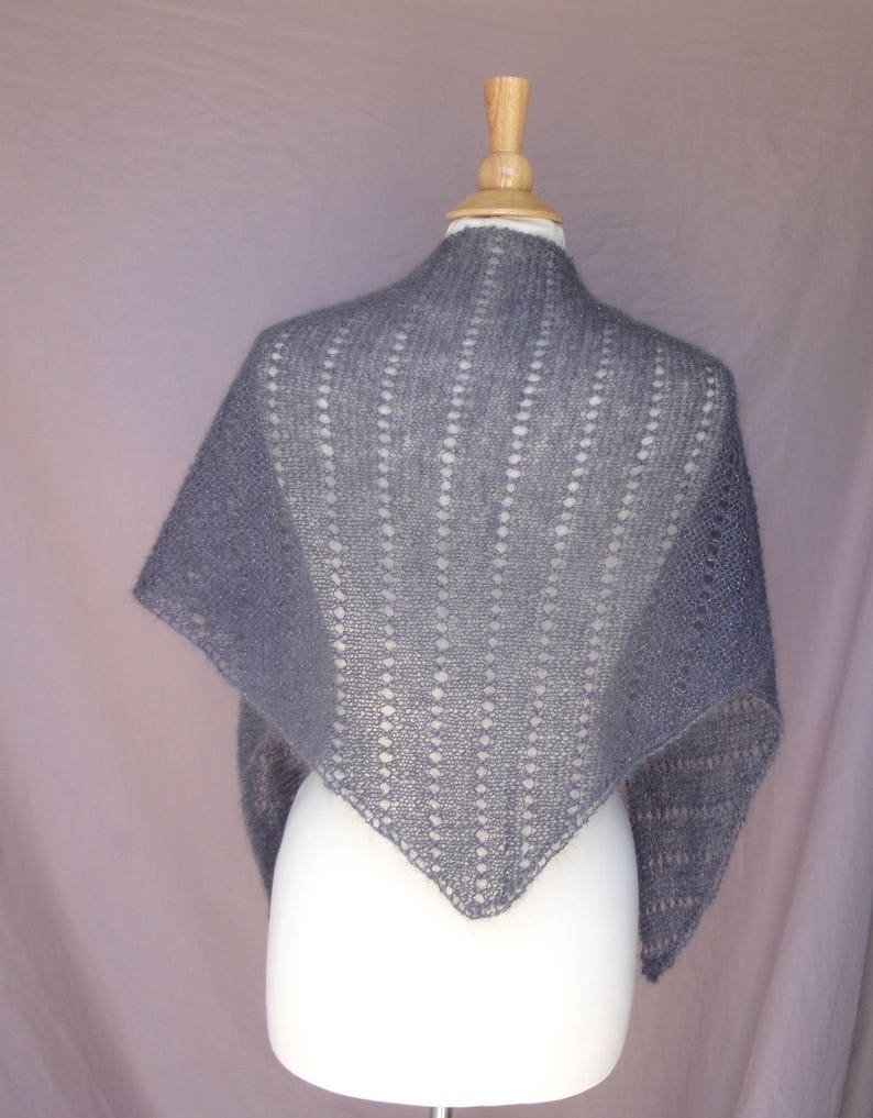 Easy Lace Shawl Knitting Pattern, Eyelet Rows Garter Stitch, Lace Yarn ...