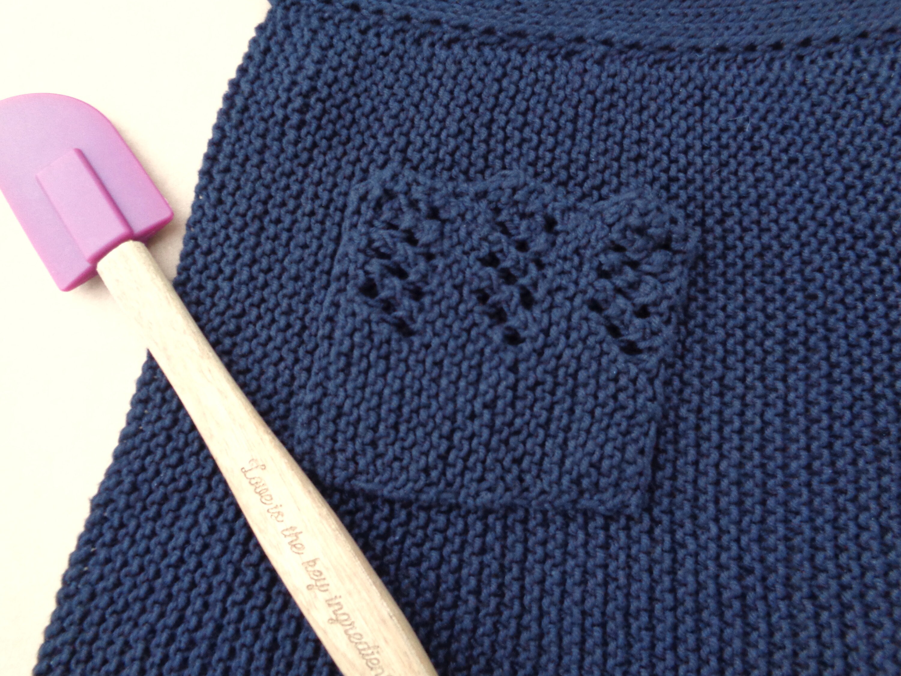 Half Apron Knitting Pattern, Lace Hem, Button Back, Side to Side ...