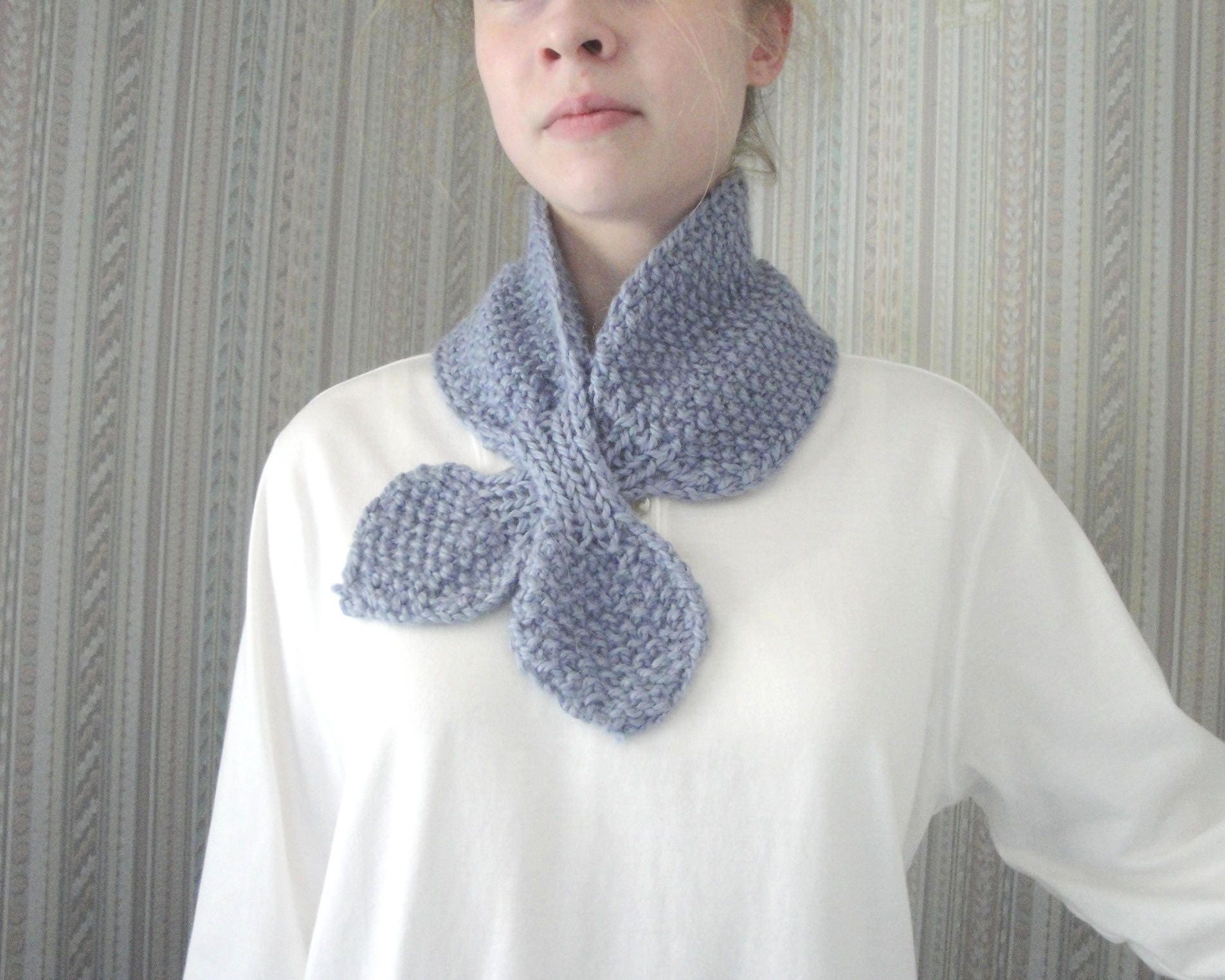 Cozy Ascot Scarf, Knitting Pattern, Quick & Easy, Chunky Yarn, Neck ...