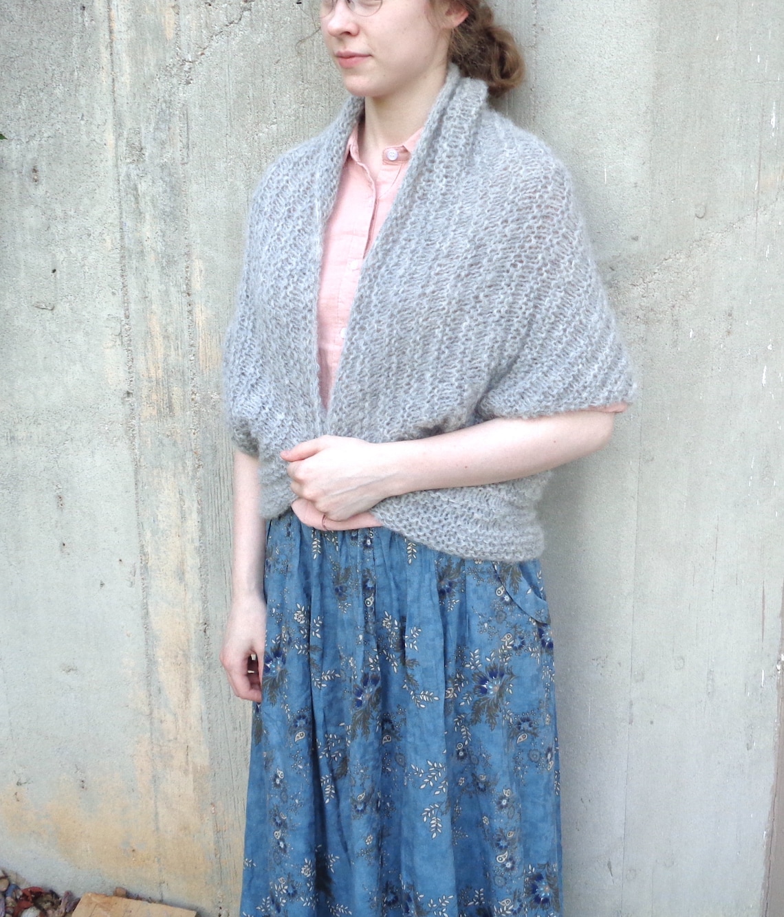 Simple Shrug Wrap Knitting Pattern Easy Knit Oversized | Etsy UK