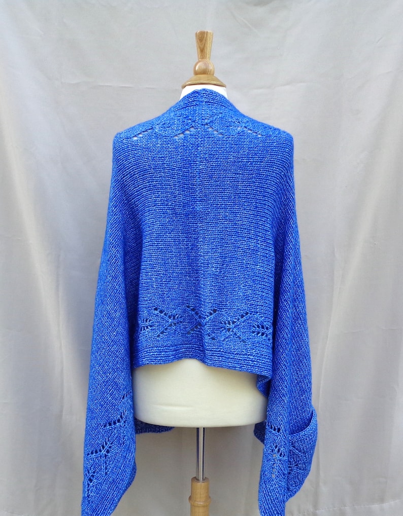 Wrap With Pockets Knitting Pattern Leaf Lace Design Reader - Etsy