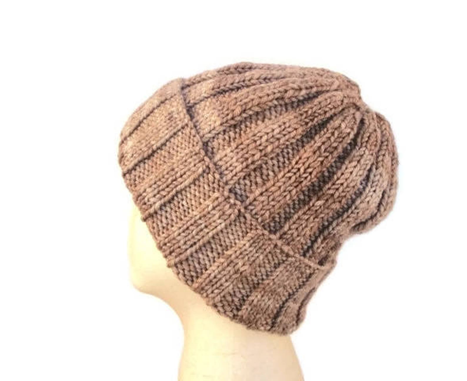 Ribbed Beanie Knitting Pattern Knit Hat Pattern Quick Easy | Etsy