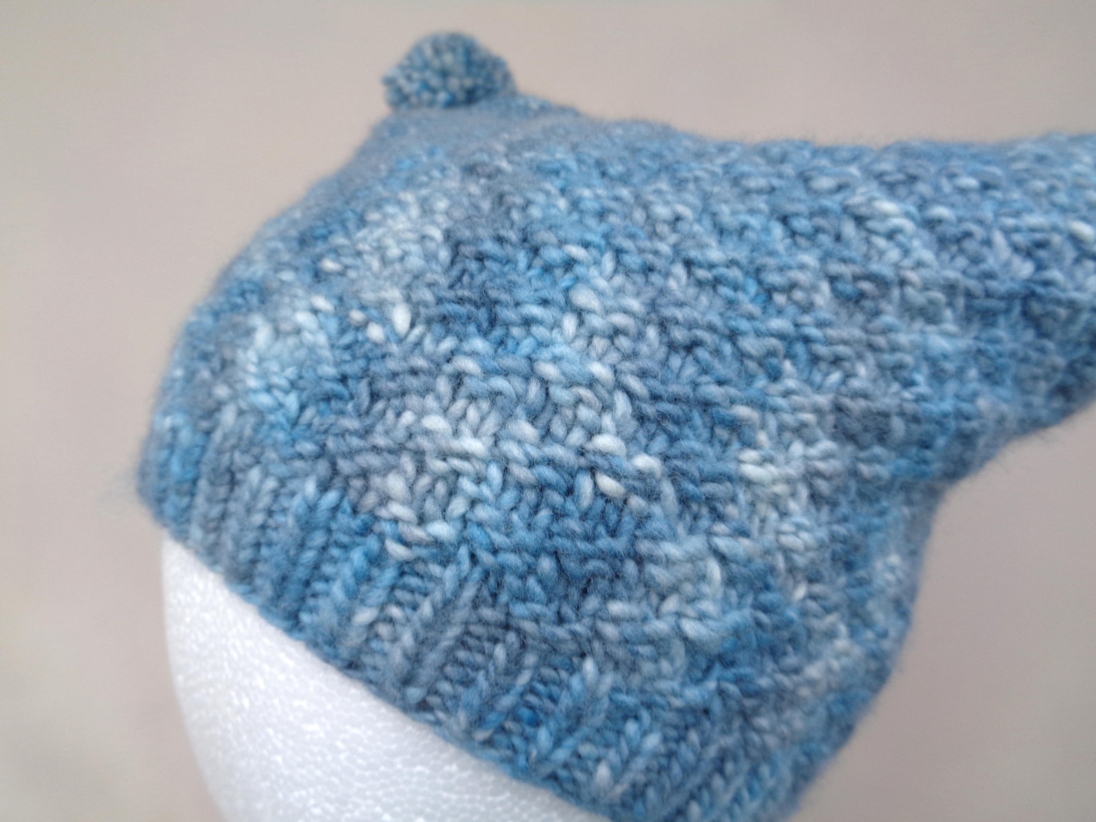 Knit Hat Pattern for Kids, Jester Hat With Pom-poms, Kitty Ear Hat ...