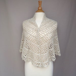 Mesh Lace Shawl Crochet Pattern, Half Circle Shawl, DK Weight Yarn ...