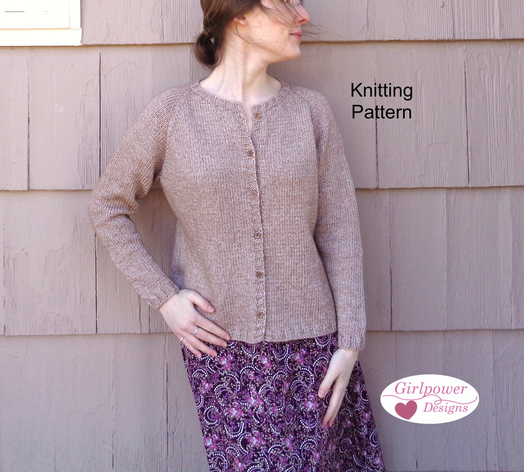 Round Neck Sweater Knitting Pattern, Top Down Raglan Shaping, Small ...