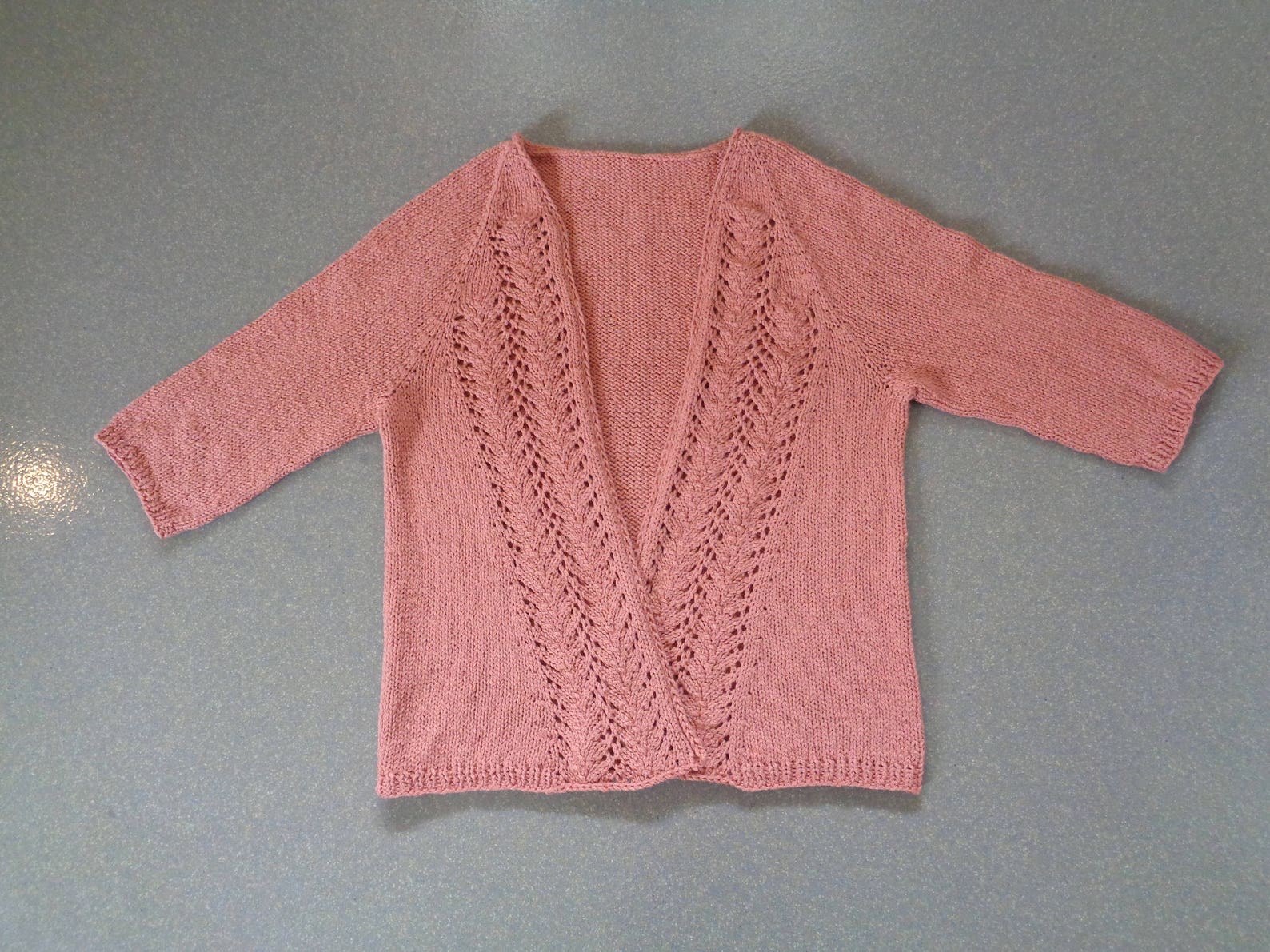 Open Front Cardigan Knitting Pattern Lace Front Raglan | Etsy
