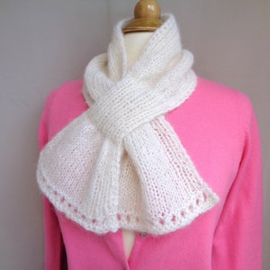 Keyhole Scarf With Eyelets Knitting Pattern, Pull Through Neck Warmer ...