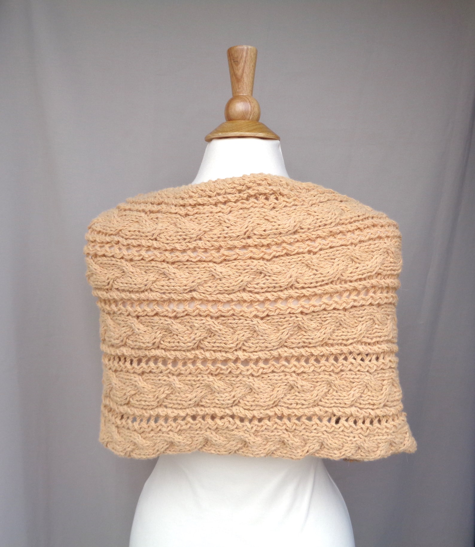 Shoulder Wrap With Cables Knitting Pattern Asymmetrical Wrap | Etsy