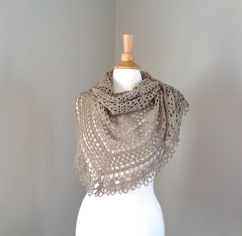 Crochet Shawl Pattern, Top Down, Triangle Shawl, Mesh Texture, Loopy ...