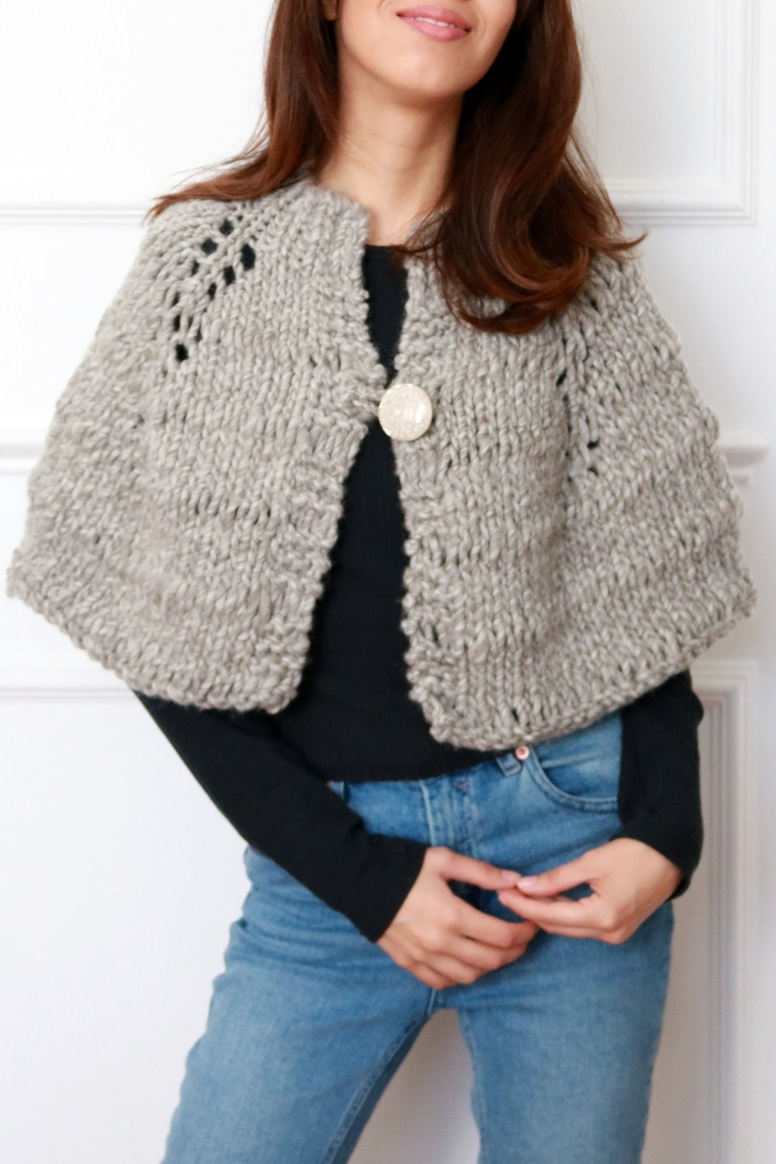 Shoulder Cape Knitting Pattern Shoulder Warmer Shawl With | Etsy