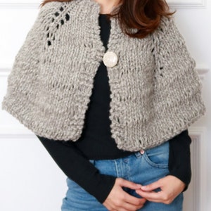Shoulder Cape Knitting Pattern, Shoulder Warmer, Shawl With Button ...
