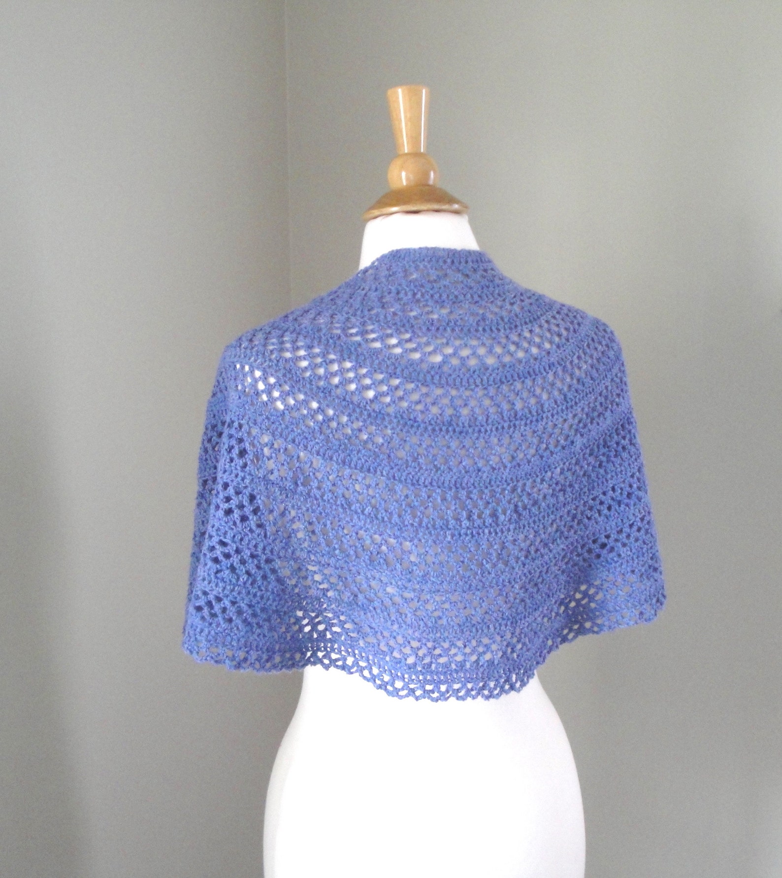 Shoulder Shawl Crochet Pattern, Shawlette, Easy Lace Shawl, Fingering ...