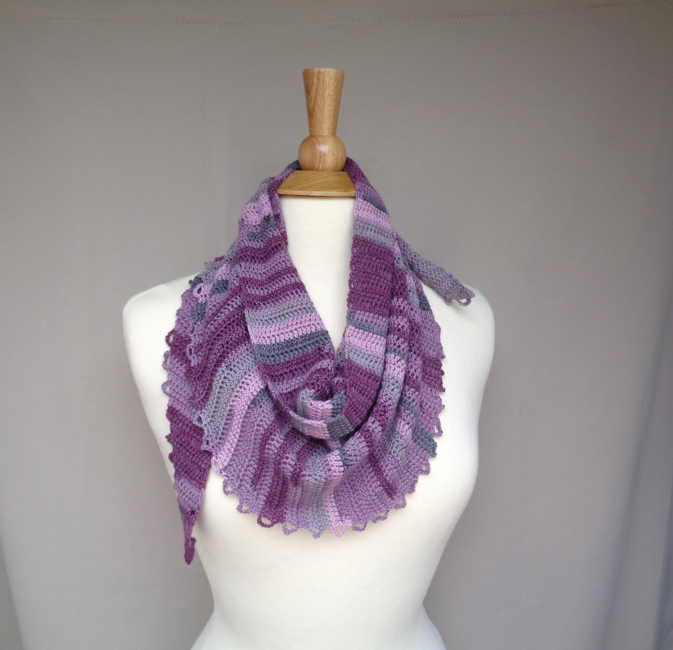 Bandana Scarf Crochet Pattern Curved Scarf Neck Warmer | Etsy