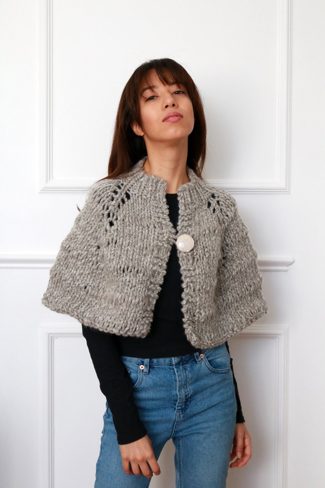 Shoulder Cape Knitting Pattern Shoulder Warmer Shawl With | Etsy