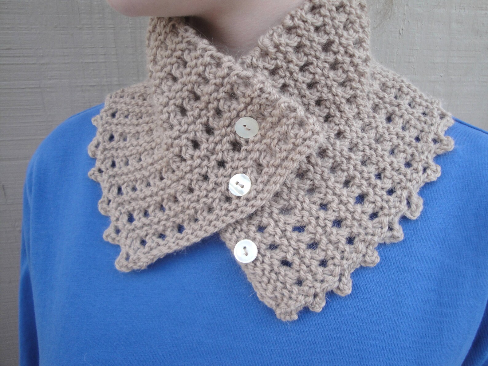 Button Scarf Easy Knitting Pattern Neck Warmer Cowl Scarf | Etsy