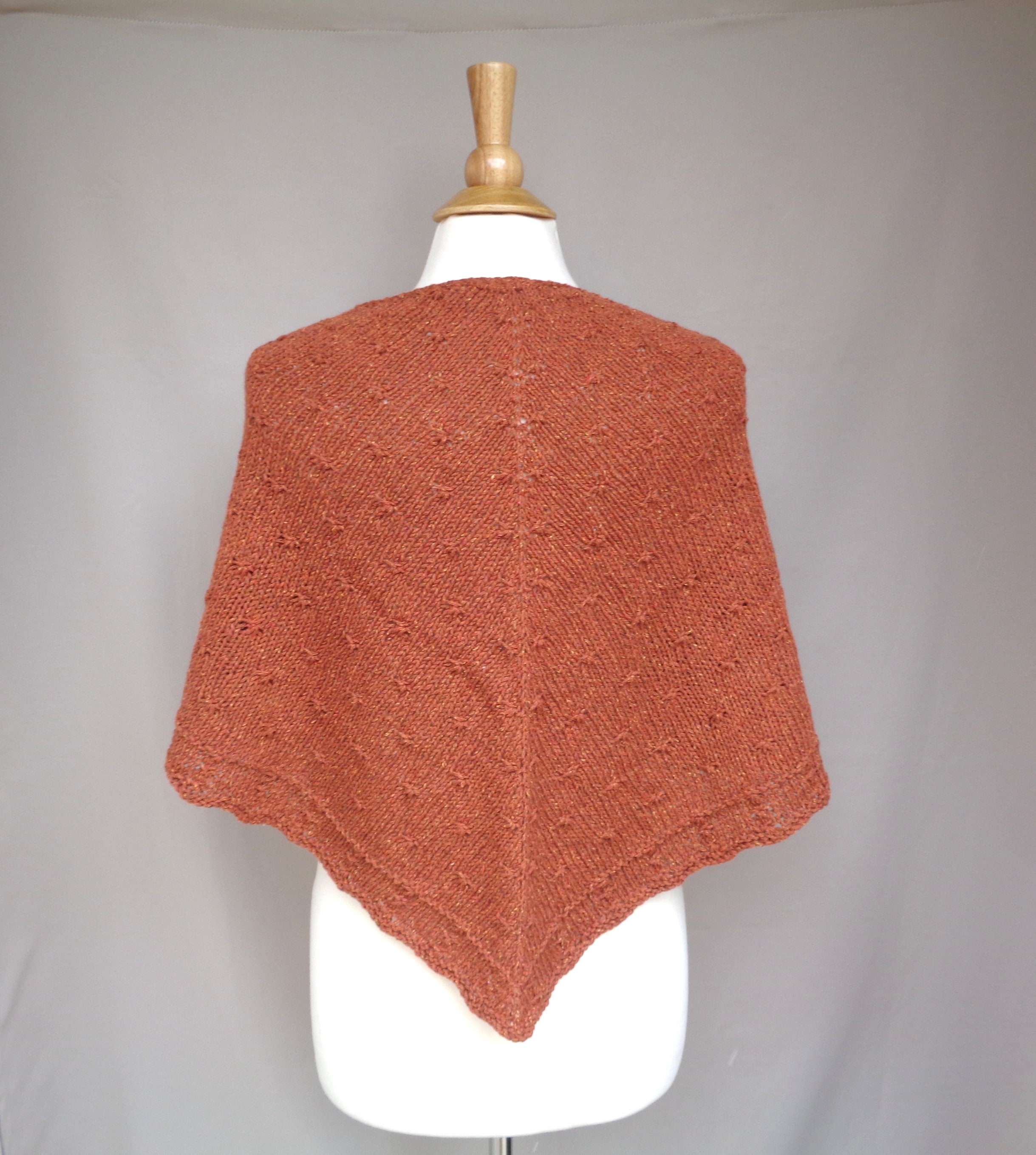 Top Down Shawl With Knot Stitch Knitting Pattern Shoulder | Etsy