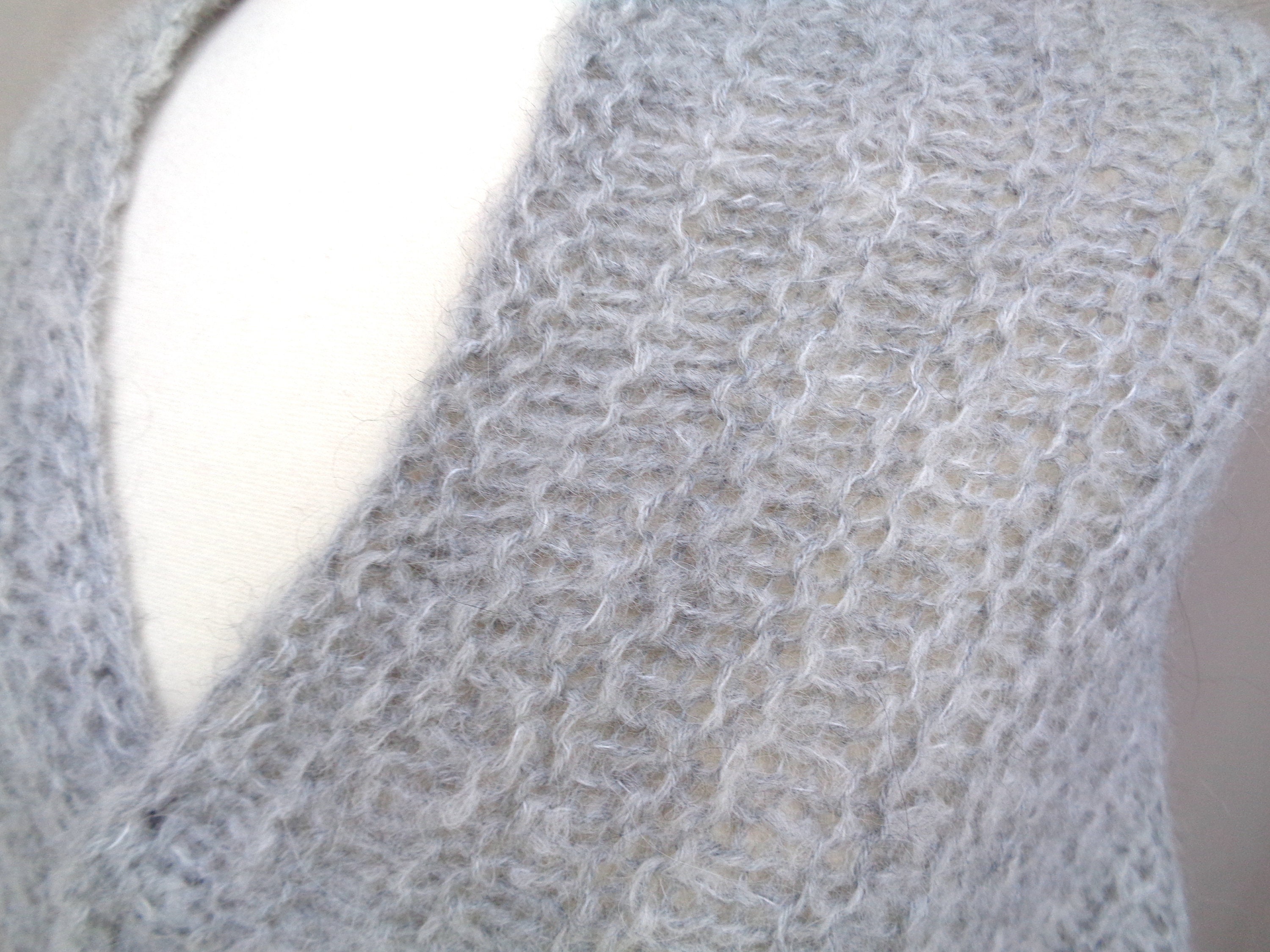Simple Wrap Shawl With Ridge Design, Knitting Pattern, Knit Purl Ridges ...