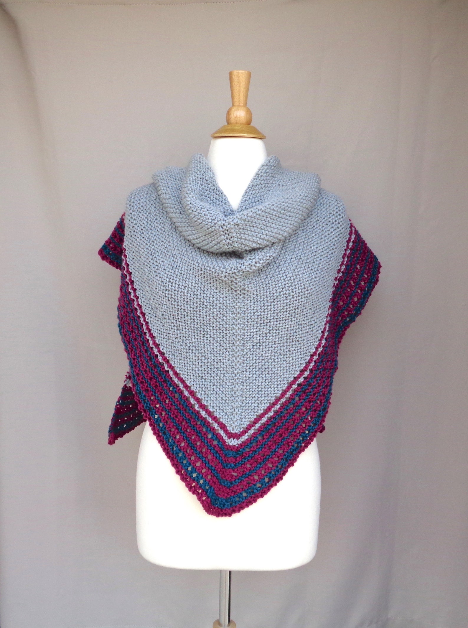 Prayer Shawl Free Knitting Pattern Charity Knit Top Down - Etsy