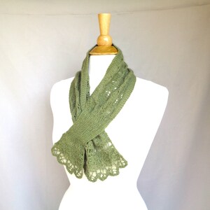 Pull Through Scarf With Lace Details, Knitting Pattern, Sport Yarn ...