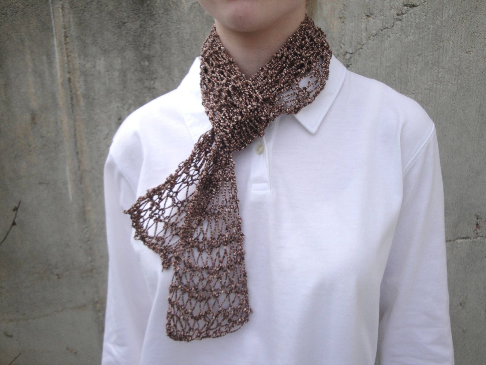 Easy Scarf Knitting Pattern Fishnet Scarf Beginner Knitter | Etsy