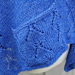 Wrap With Pockets Knitting Pattern, Leaf Lace Design, Reader Wrap, Hand ...