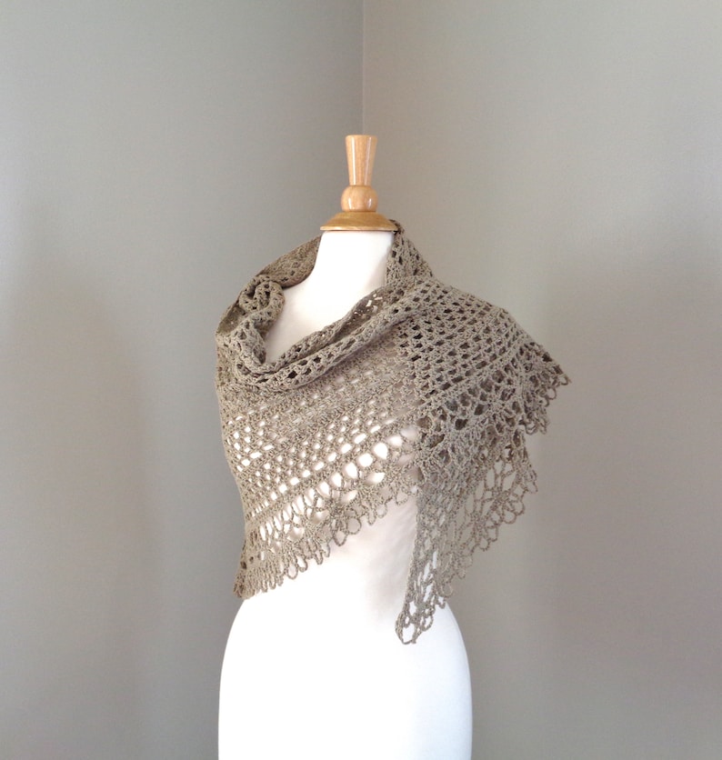 Crochet Shawl Pattern, Top Down, Triangle Shawl, Mesh Texture, Loopy ...