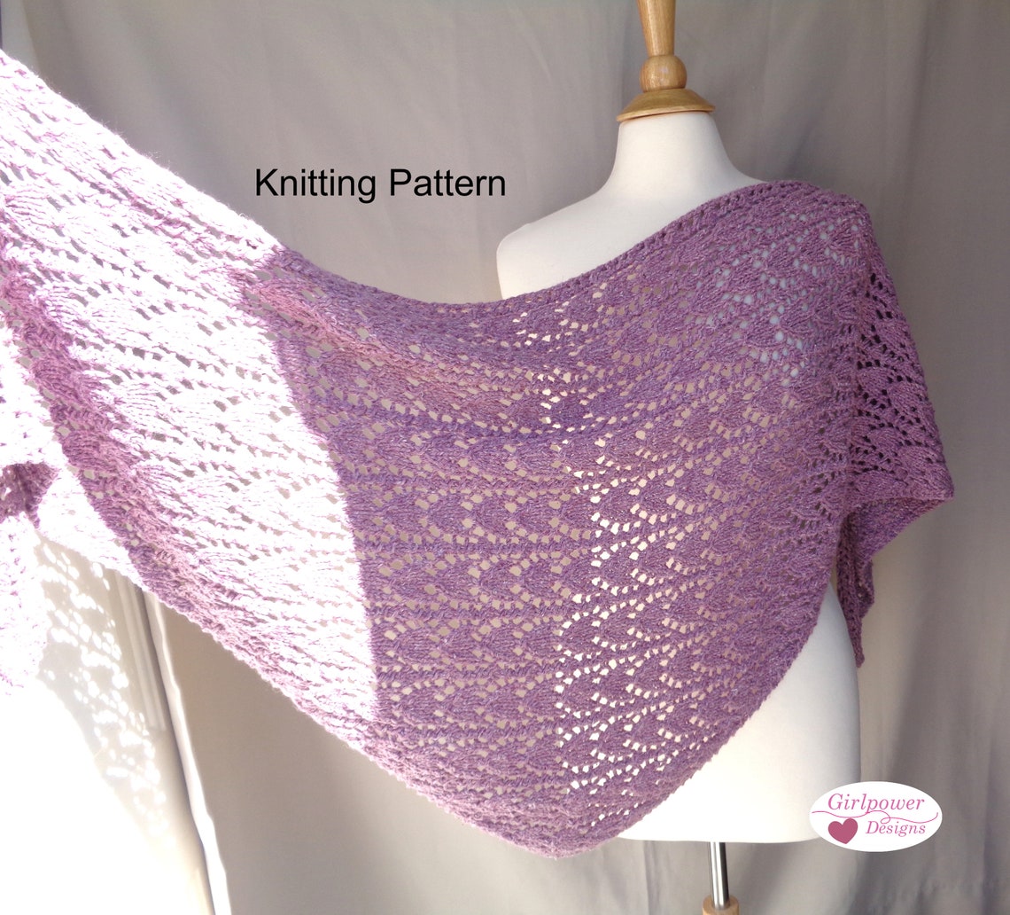 Snowdrop Lace Shawl Knitting Pattern Side to Side Oversized - Etsy