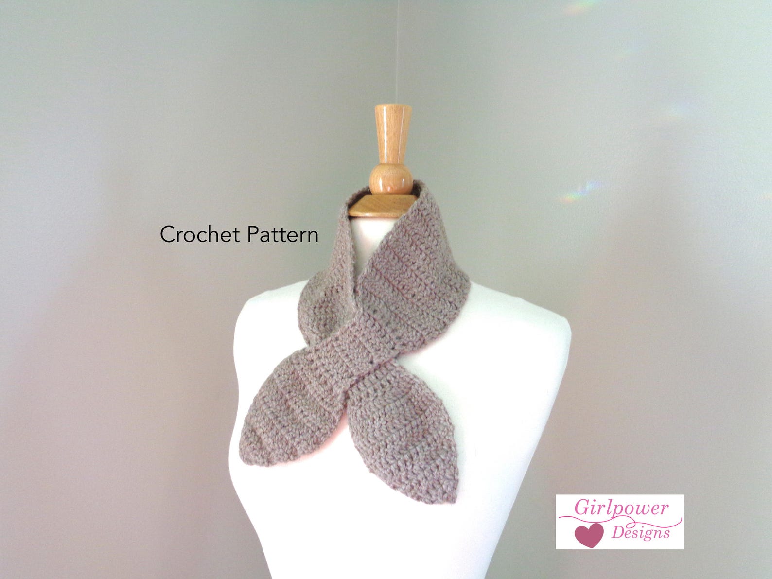 Ascot Scarf Crochet Pattern Easy Pattern Worsted Yarn Bow | Etsy