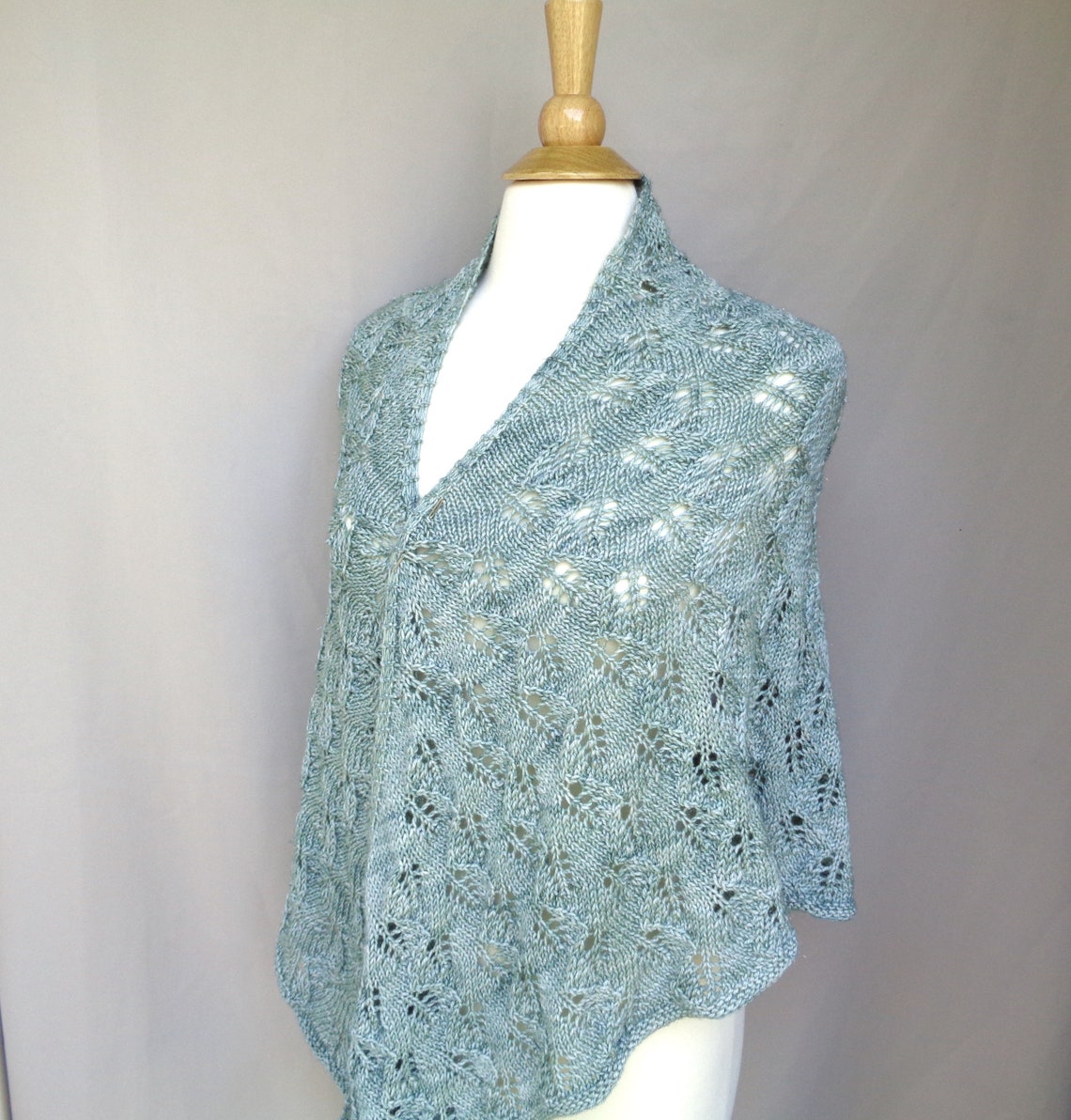 Full Leaf Shawl Knitting Pattern Ivy Lace Leaves Dk Yarn - Etsy