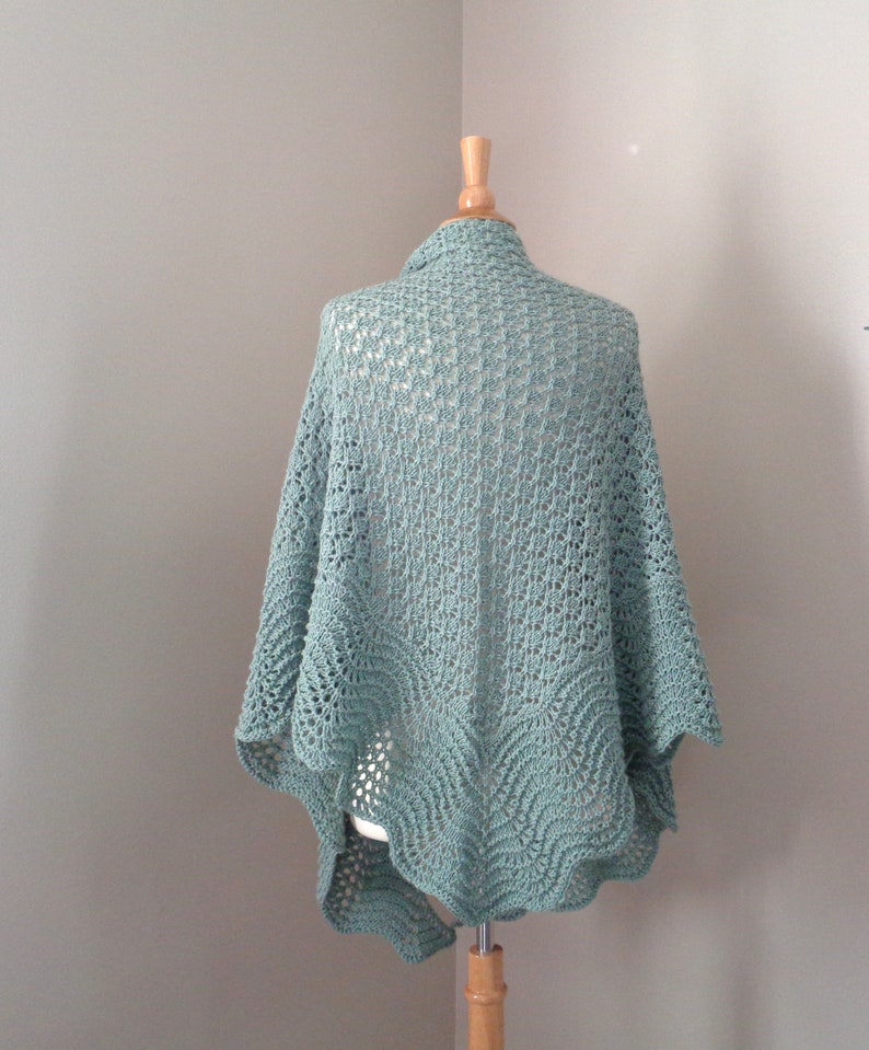Large Lace Shawl Knitting Pattern Lace or Worsted Yarn | Etsy