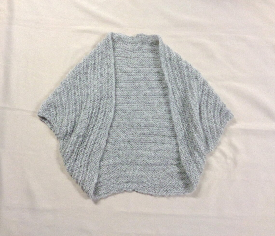 Simple Shrug Wrap Knitting Pattern Easy Knit Oversized | Etsy UK