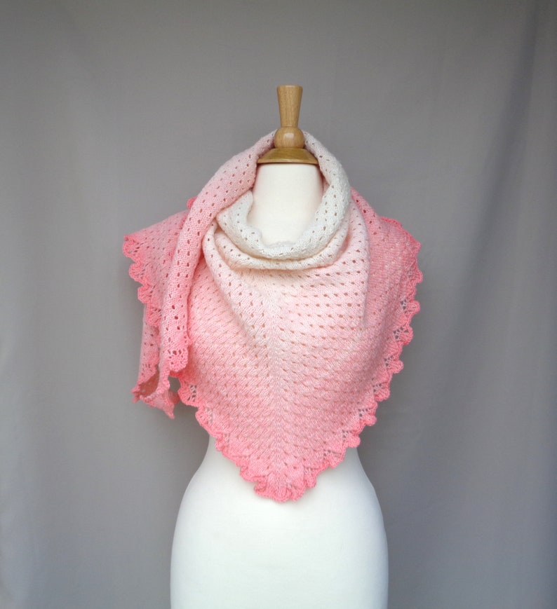 Eyelet Blossom Shawl, Knitting Pattern, Fingering Yarn, Top Down ...