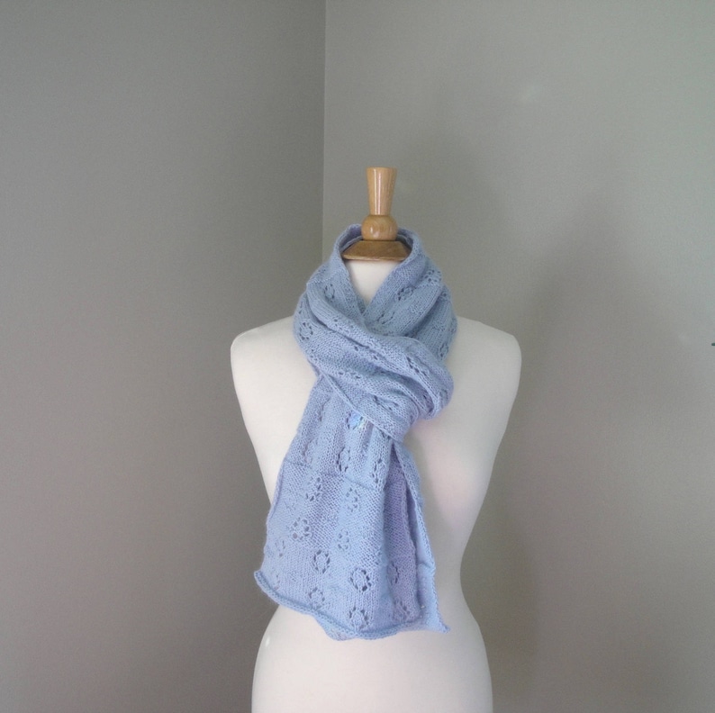 Lace Snowflake Scarf Knit Pattern, Sport Weight Yarn, Lacy Stars, Women ...