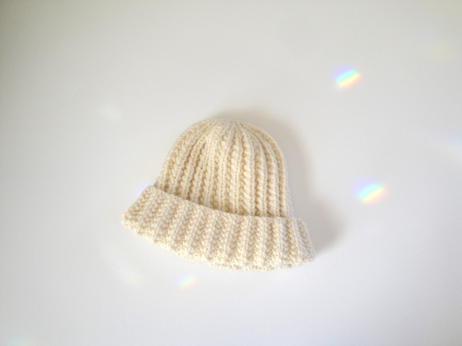 Easy Knitting Pattern Ribbed Hat Beanie Kids Women Men - Etsy