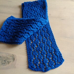 Diamond Lace Scarf Knitting Pattern, Easy Knit Lacy Design, DK Yarn ...