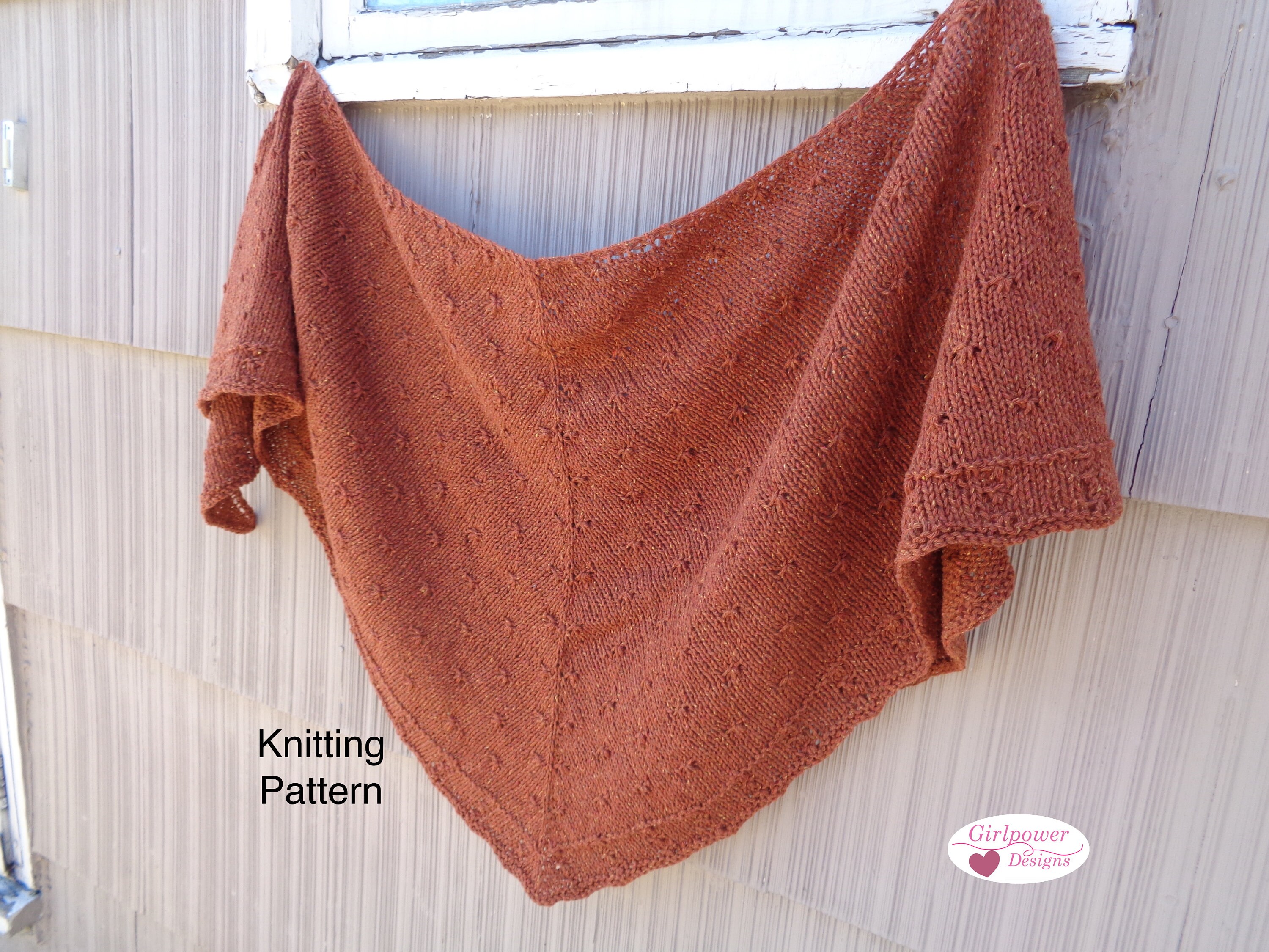 Top Down Shawl With Knot Stitch Knitting Pattern Shoulder | Etsy