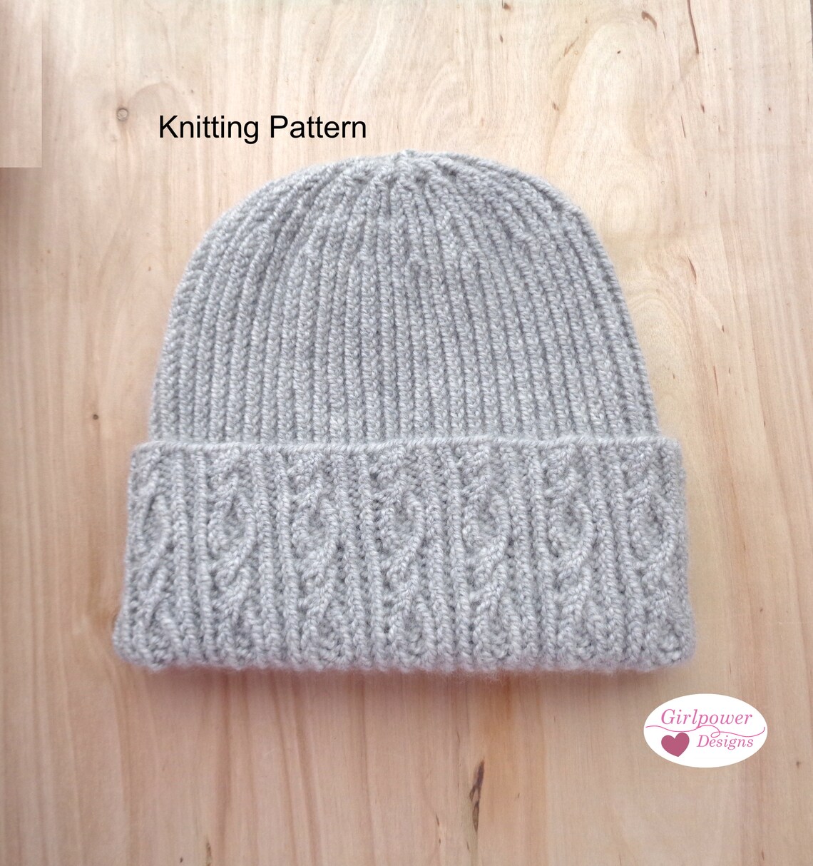 Beanie Hat With Twisted Rib and Cables Knitting Pattern Men | Etsy