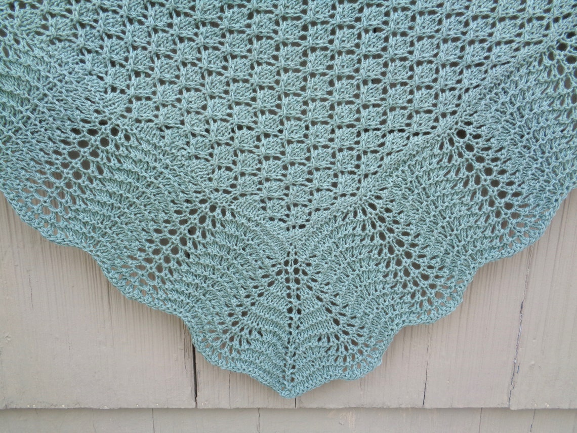 Large Lace Shawl Knitting Pattern Lace or Worsted Yarn | Etsy
