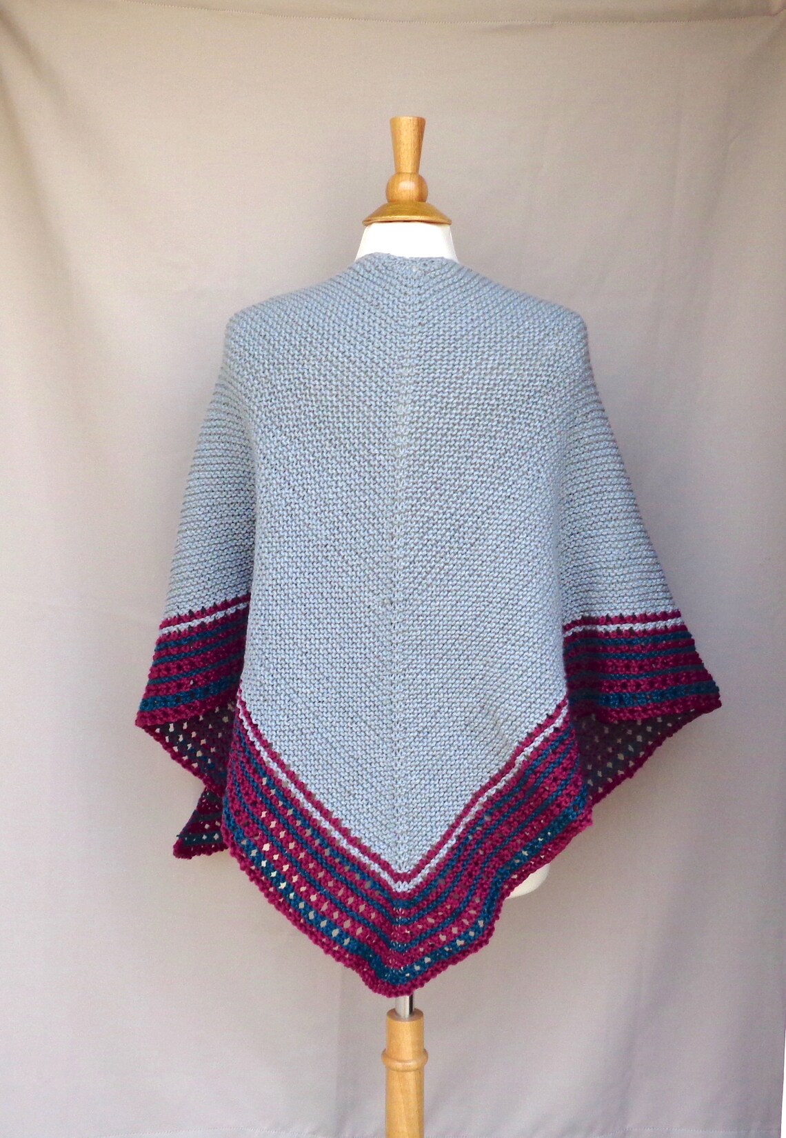 Prayer Shawl Free Knitting Pattern Charity Knit Top Down - Etsy