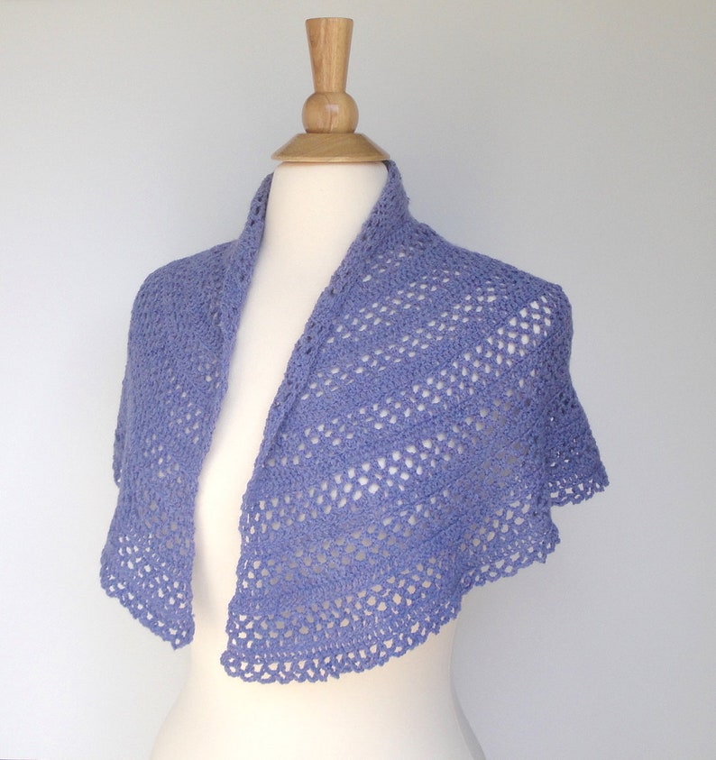 Shoulder Shawl Crochet Pattern, Shawlette, Easy Lace Shawl, Fingering ...