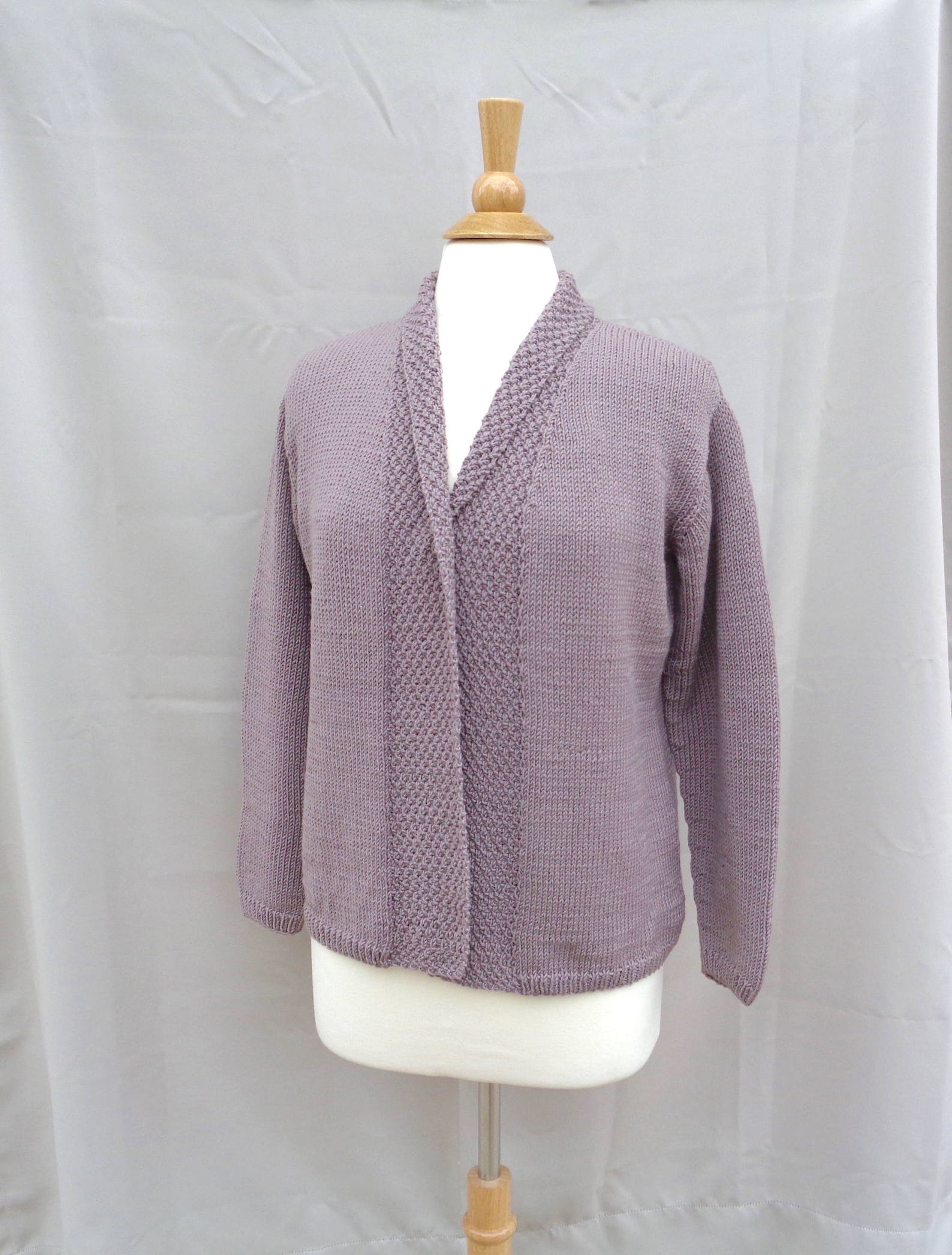 Drape Collar Cardigan Sweater Knitting Pattern Long Drop - Etsy