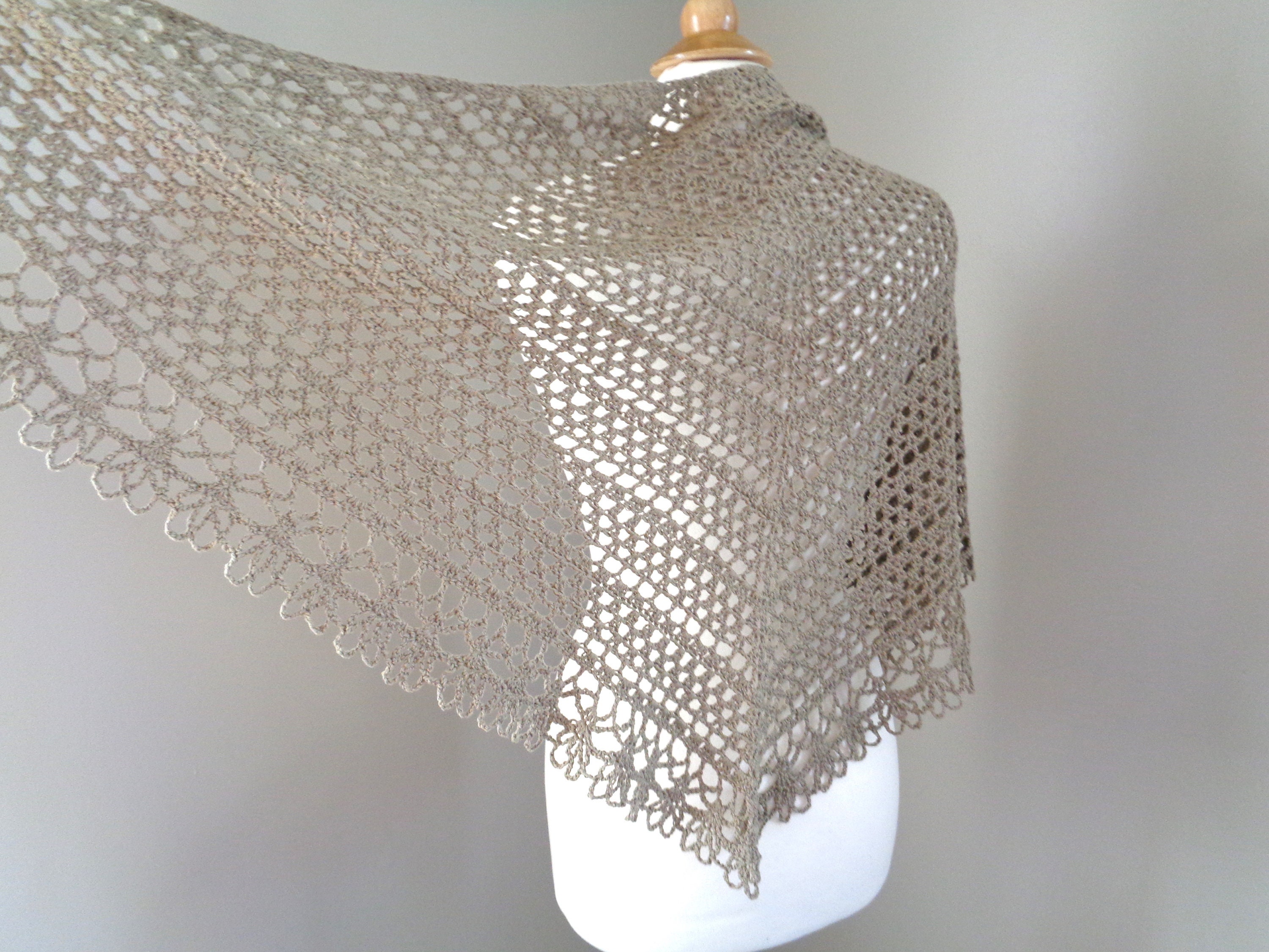 Crochet Shawl Pattern, Top Down, Triangle Shawl, Mesh Texture, Loopy ...