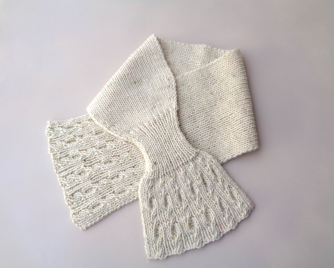 Cable & Rib Keyhole Scarf Knitting Pattern Pull Through Neck - Etsy