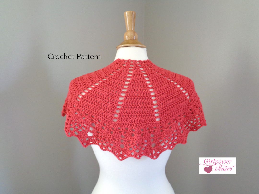 Shoulder Shawl Crochet Pattern, 3 Sizes, Small Shawl Wrap, Lacy Stitch ...