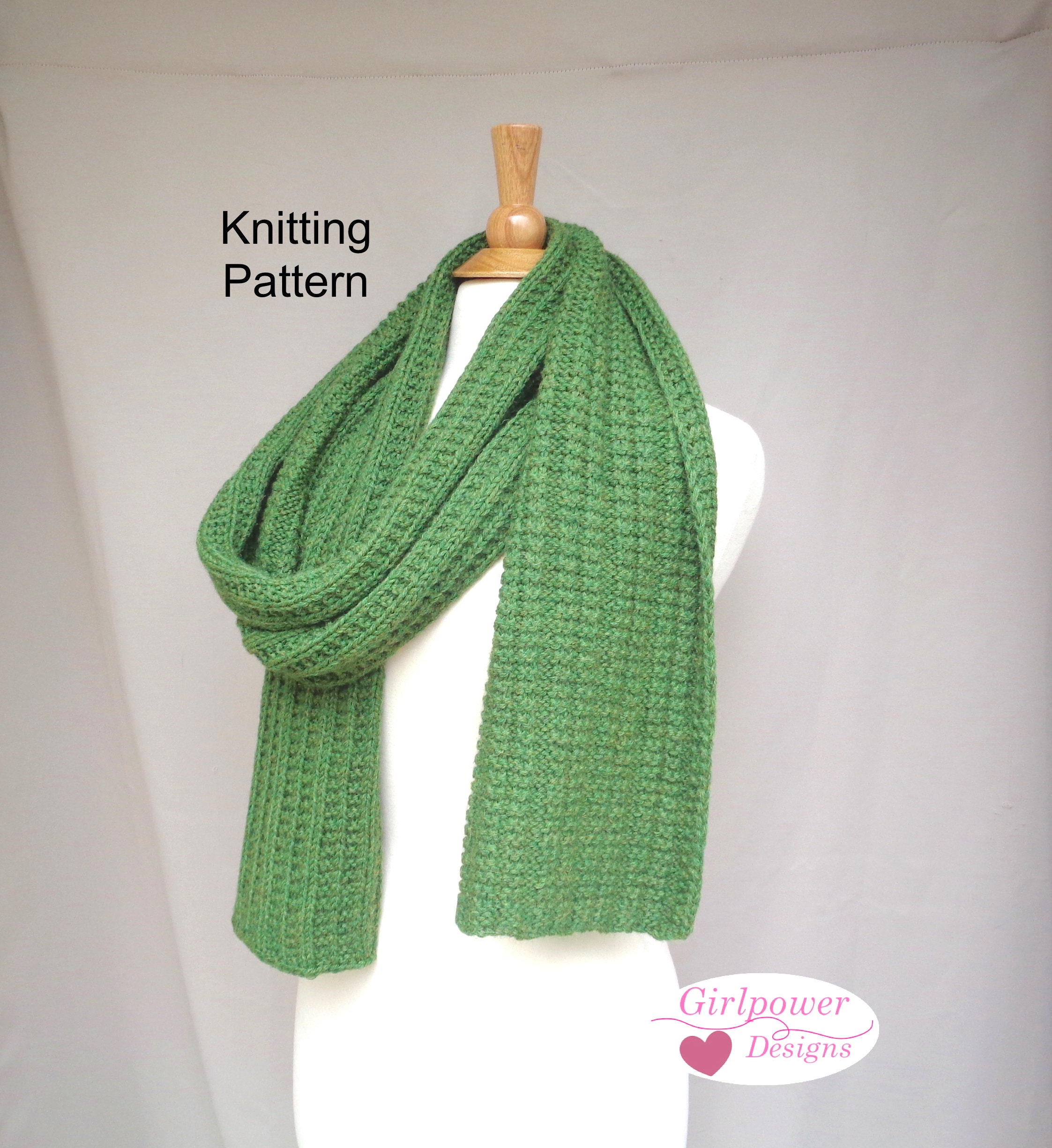 Textured Scarf Knitting Pattern, Wide Oversized, Aran Yarn, Men & Women ...