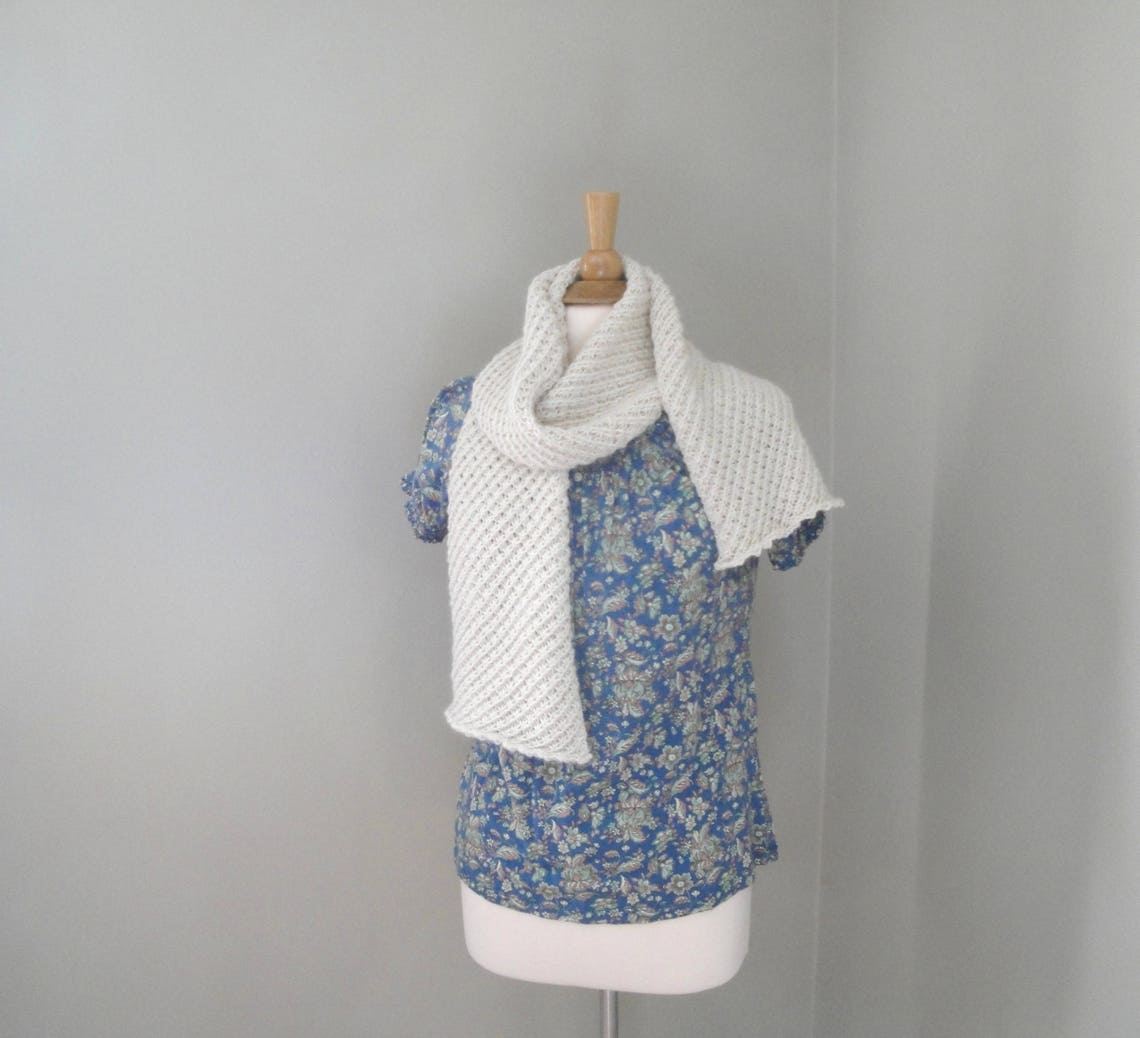 Star Stitch Scarf Knitting Pattern Women & Men Worsted Yarn | Etsy