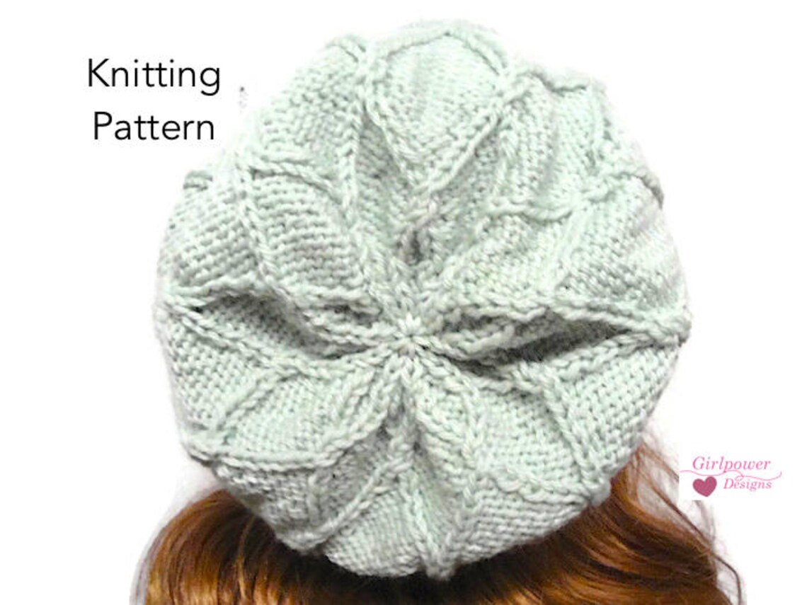 Cable Slouch Hat Knitting Pattern, Diamond Cable, Star Shaping ...
