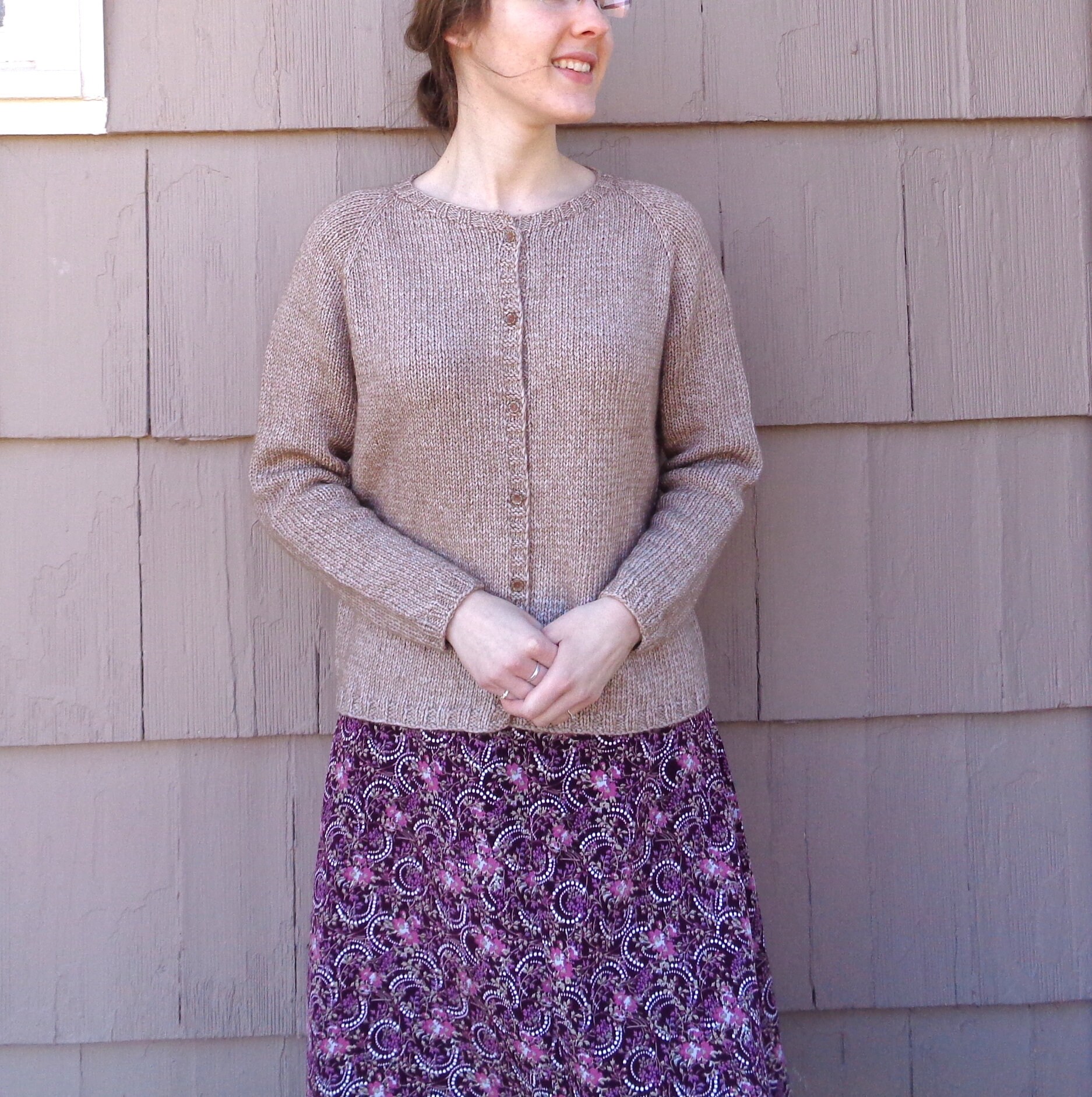 Round Neck Sweater Knitting Pattern, Top Down Raglan Shaping, Small ...